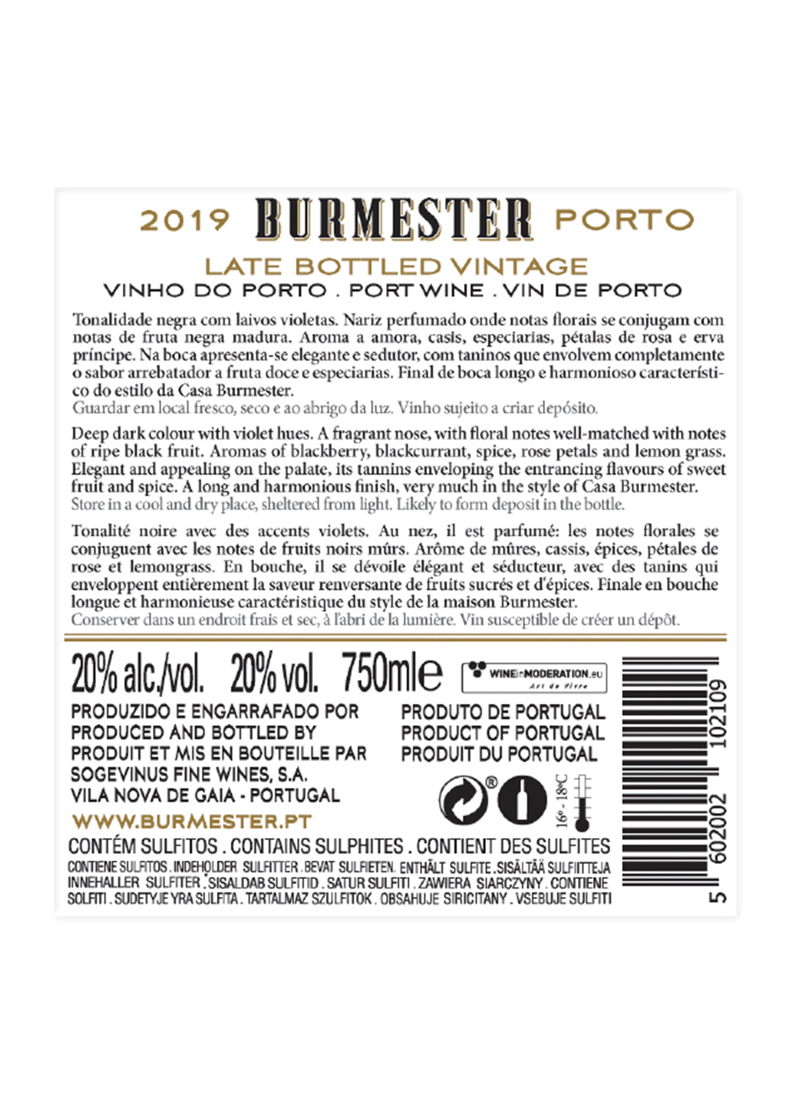 Vinho do Porto Burmester LBV 2019 - UVA Wine Shop – Kopke Group Wine Shop
